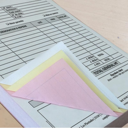 Direct imprimeur, carnet bon de réception personnalisable