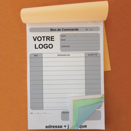 Personnalisez votre carnet de bons de commande - Maquette offerte