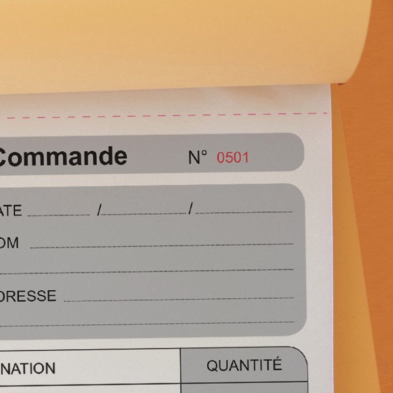 Personnalisez votre carnet de bons de commande - Maquette offerte